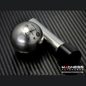 FIAT 500 Gear Shift Knob - Genuine ABARTH Pomello - Satin Aluminum Finish