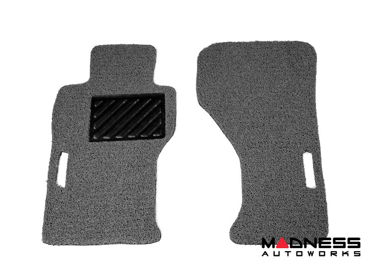 FIAT 124 Floor Mats - All Weather Rubber - Coiled PVC - Black/ Grey ...