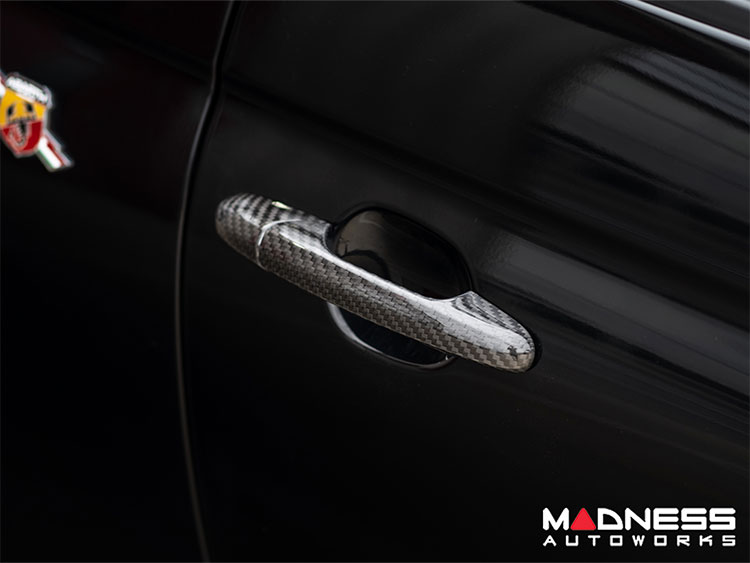 FIAT 500 Door Handle Covers - Carbon Fiber , FT500-13