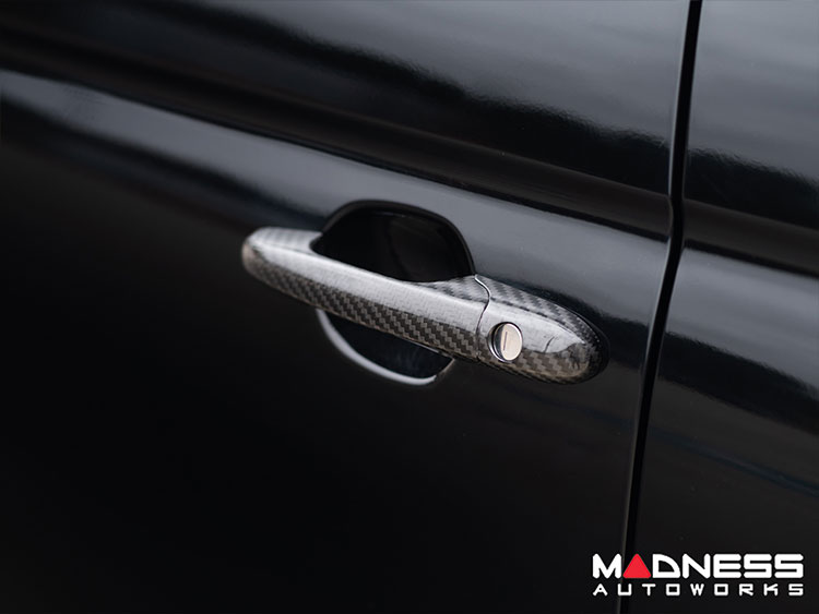 FIAT 500 Door Handle Covers - Carbon Fiber , FT500-13