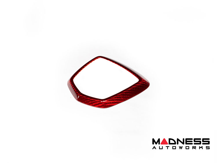 FIAT 500 ABARTH Rear Emblem Trim (1 piece) - Carbon Fiber - Red Candy ...