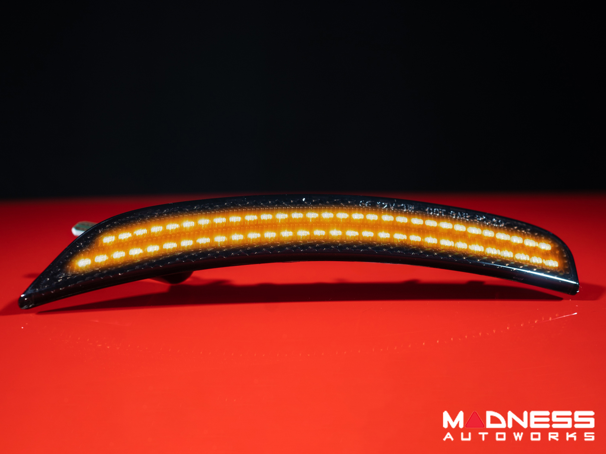 FIAT 500 Rear Bumper Side Blinker Lights (2) - Smoked Black Finish ...