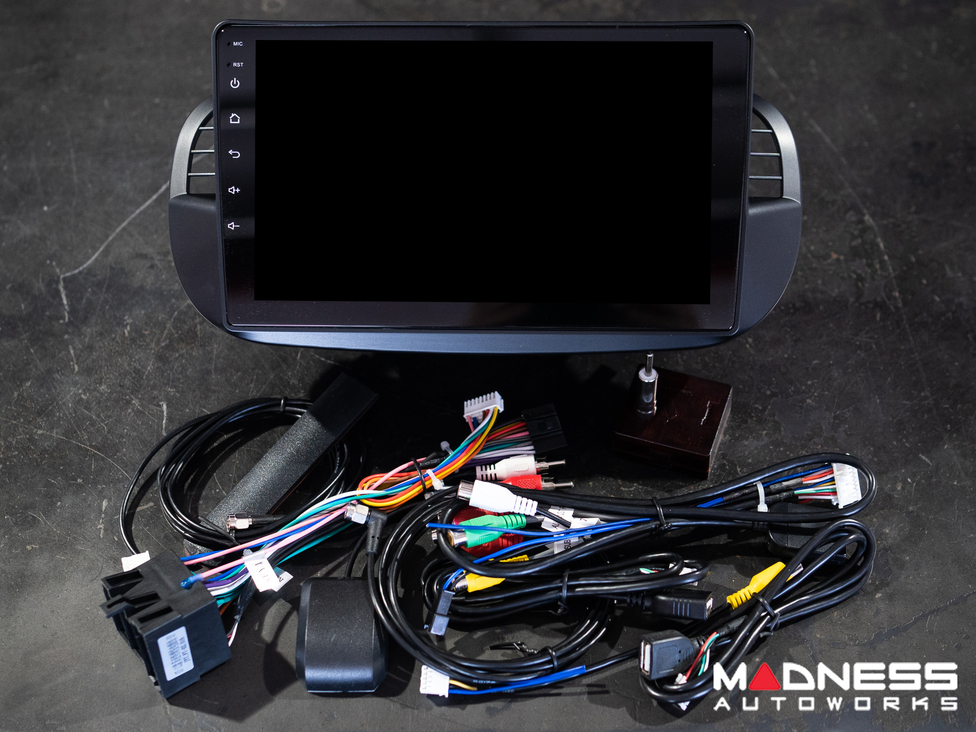 FIAT 500 Radio Head Unit Upgrade System w/ install Kit, F500-RDO-T4-V1-B