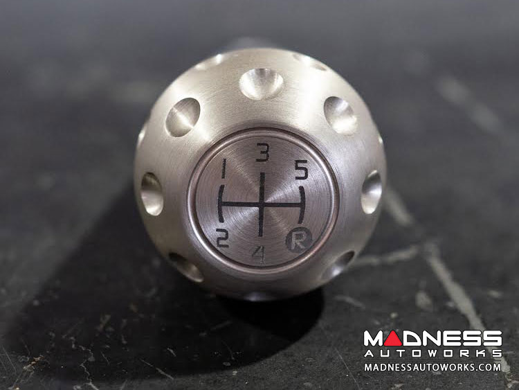 FIAT 500 Gear Shift Knob - 2 Piece with ABARTH Logo - Satin Aluminum ...