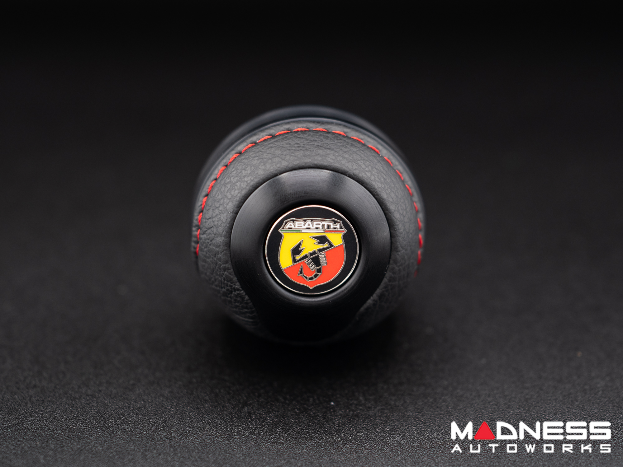 FIAT 500 Gear Shift Knob by BLACK - Black Base/ Black Leather Top ...