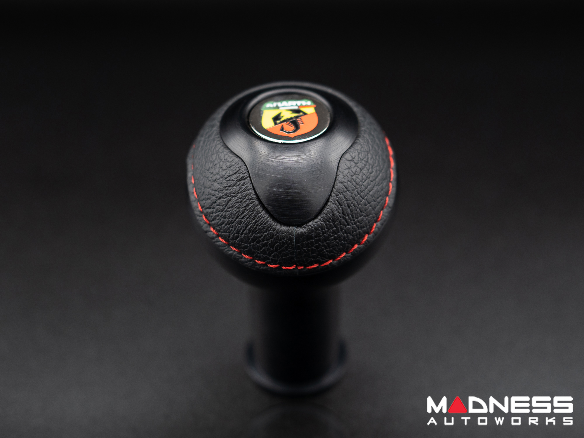 FIAT 500 Gear Shift Knob by BLACK - Black Base/ Black Leather Top ...