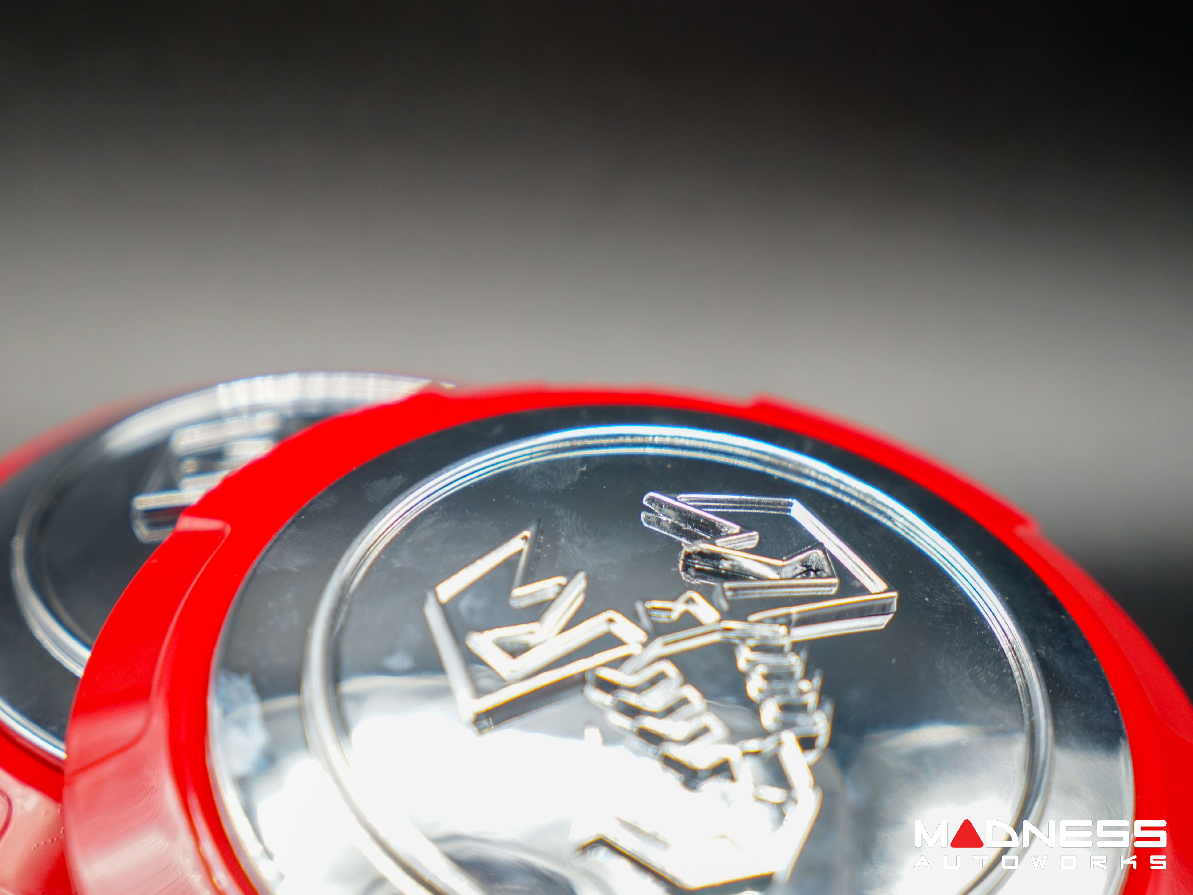 FIAT 500 Wheel Center Cap - Red and Chrome - Scorpion Logo Chrome - 1 ...