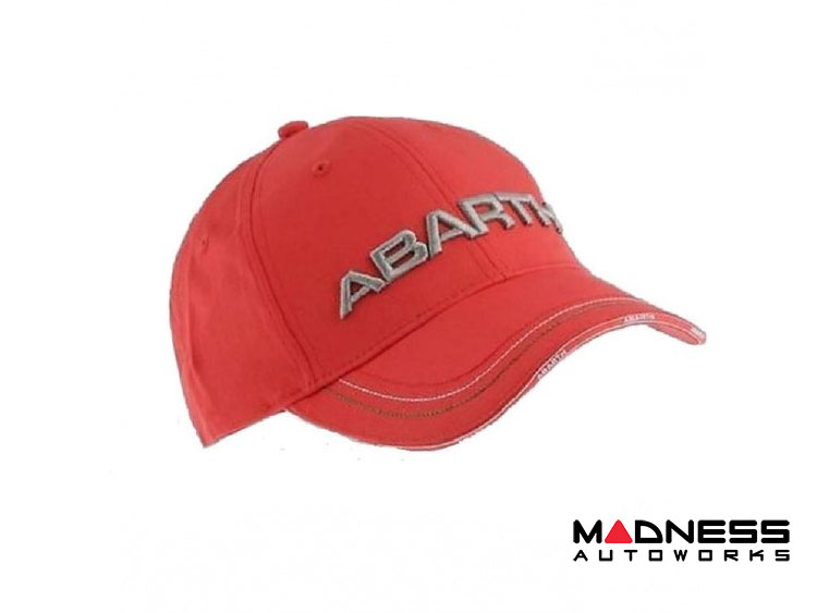 Cap - ABARTH - Red w/ Silver ABARTH Logo , ABARTHHATREDANDSILVER