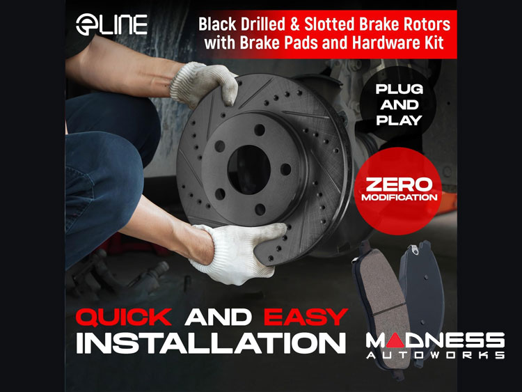 FIAT 500 Brake Kit - Rear - R1 Concepts - Optimum OEp Brake Pads ...