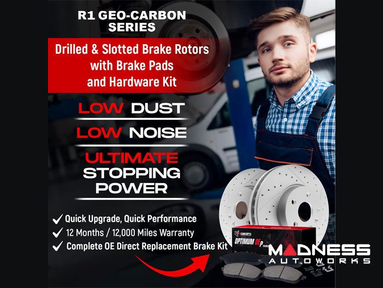 FIAT 124 Spider Brake Kit - Rear - R1 Concepts - Optimum OEp Brake Pads ...