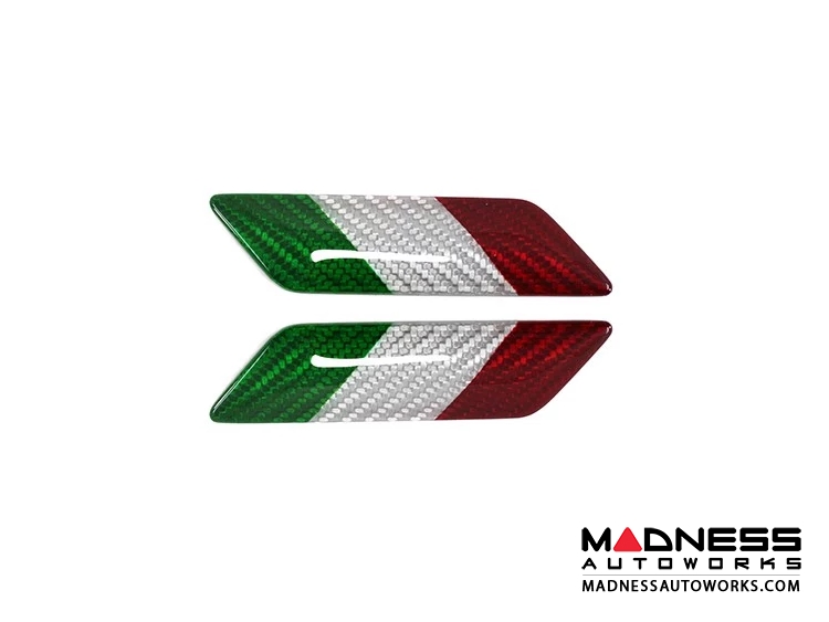 FIAT 500 Badges - Carbon Fiber - Italian Theme, FE-01.IT