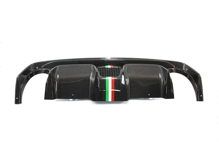 FIAT 500 Rear Diffuser - Carbon Fiber -Dual Exit - 595 Style - EU Model ...
