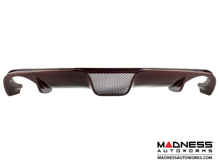 FIAT 500 Rear Diffuser - Carbon Fiber - Dual Exit - Red Candy, FT500-02.R