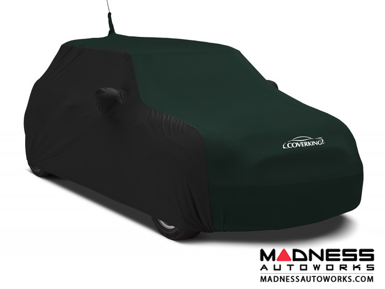 FIAT 500 Custom Vehicle Cover - Indoor Satin Stretch - Black w/ British ...
