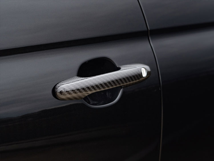 FIAT 500 Door Handle Covers - Carbon Fiber , FT500-13