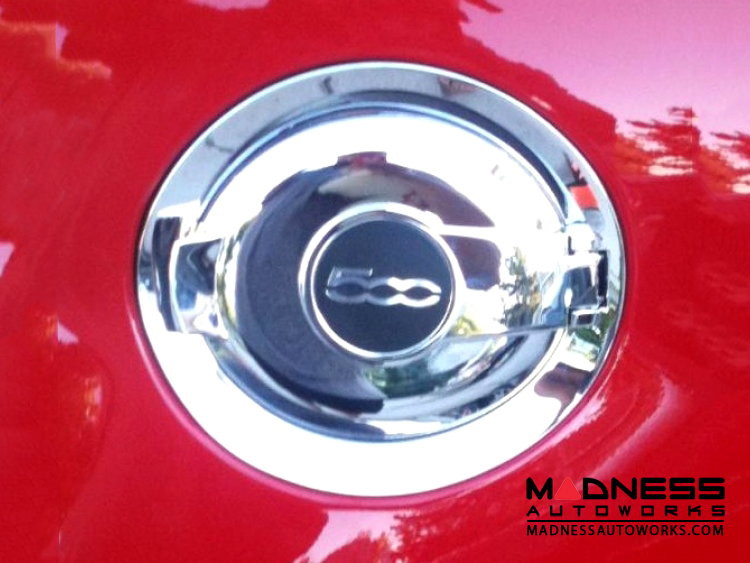 FIAT 500 Fuel Door - Chrome w/ 500 Logo - Genuine FIAT, 82212507