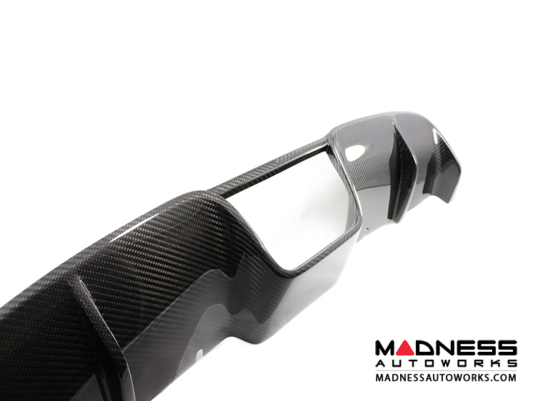 FIAT 500 Rear Diffuser - Carbon Fiber - Center Exit, FT500-51