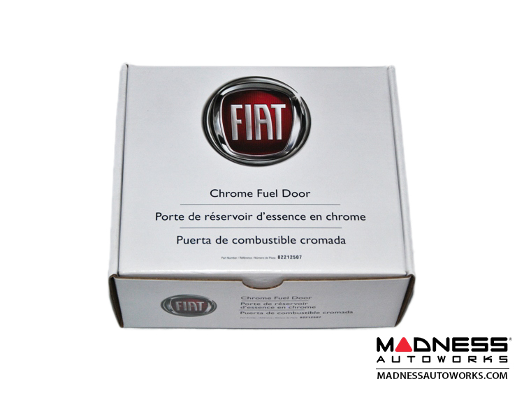 FIAT 500 Fuel Door - Chrome w/ ABARTH Scorpion Logo - Genuine FIAT ...