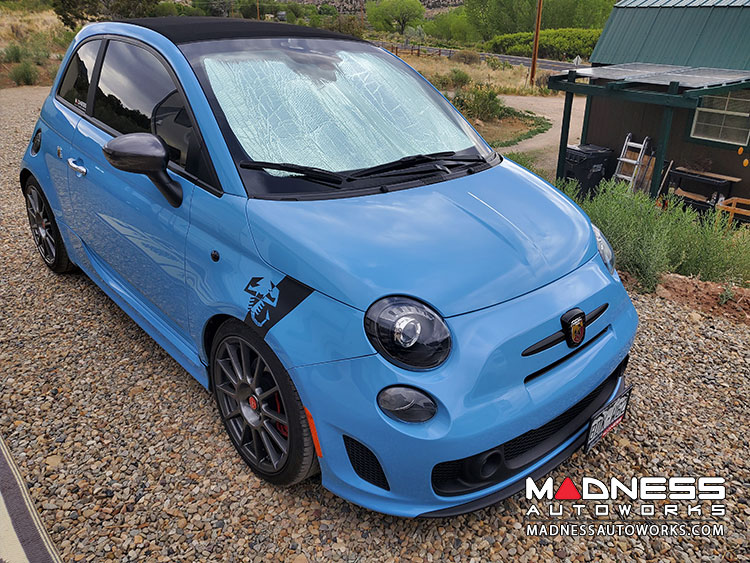 FIAT 500 Sun Shade/ Reflector - Front Windshield - Blackout, BOS-1704